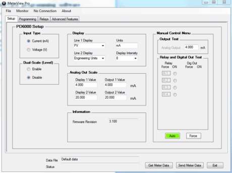 Model 122 Indicator now with MeterView programming software - Max Precision Flow Meters