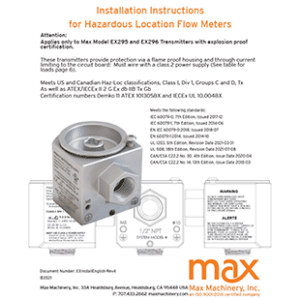 Downloads - Max Precision Flow Meters